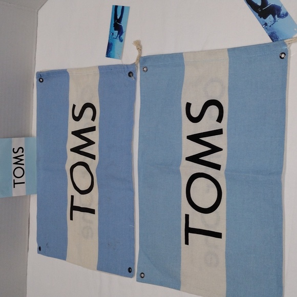 Toms | Bags | Toms Shoe Bags Bluewhite Lot Of 2 | Poshmark